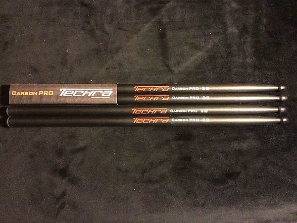 Techra Drumsticks - 2B Carbon Pro Series 2 Pairs (Made in | Reverb