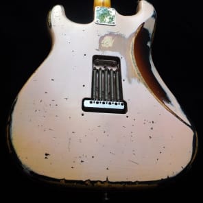 Fender USA Stratocaster Relic! Shell Pink over Sunburst | Reverb