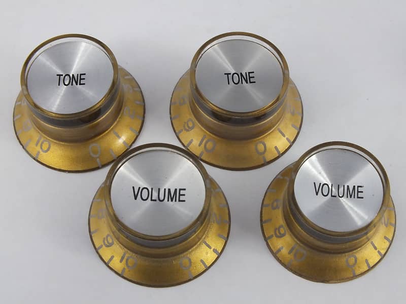 Gold Reflector Knobs Top Hat Mirror fits Epiphone | Reverb Canada