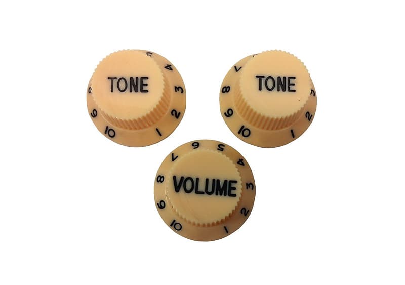 Stratocaster® control knobs - Cream / Set of 3 | Reverb