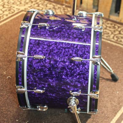 Gretsch USA Custom Purple Marine Pearl Drum Set - 22,10,12,16 | Reverb