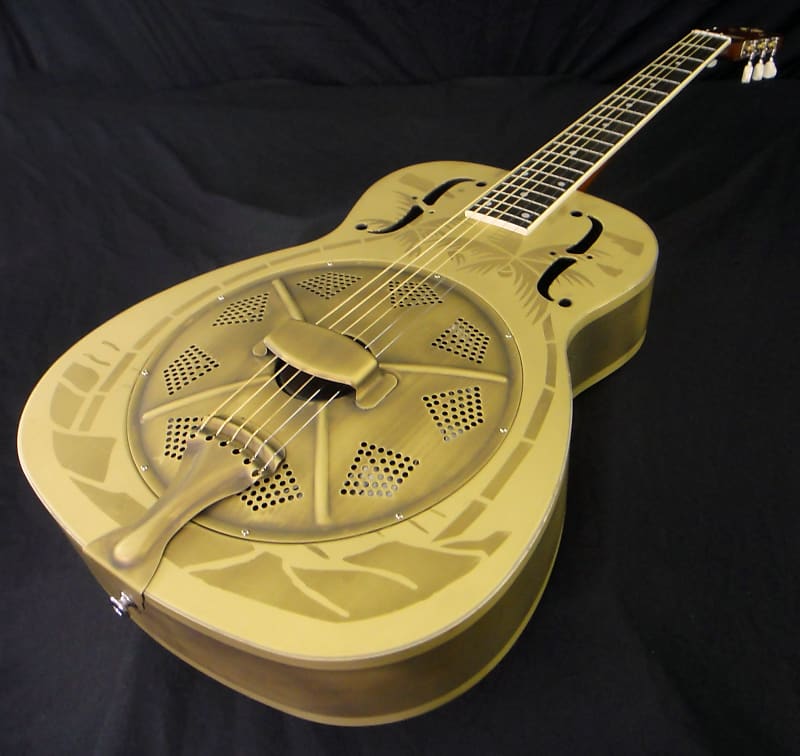 Duolian Metal Resonator Guitar - Brass 'Islander' Body - | Reverb