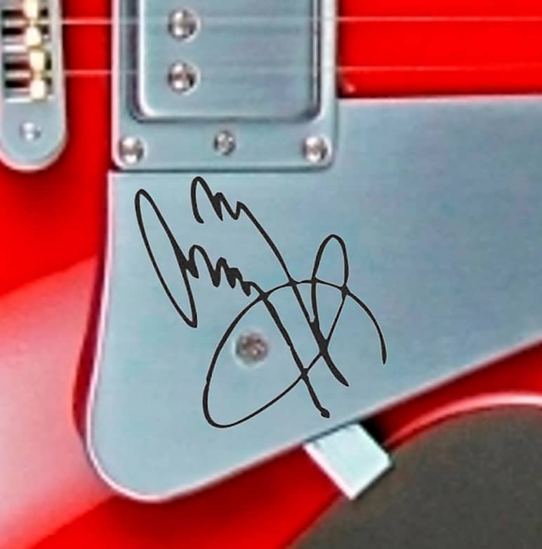 Sticker Vinyl Black Autograph Jimmy Page Guitar Pickguard | Reverb