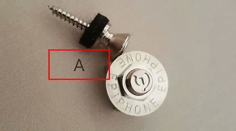 Epiphone 2pcs Guitar Bass Strap Lock Buttons in Chrome | Reverb