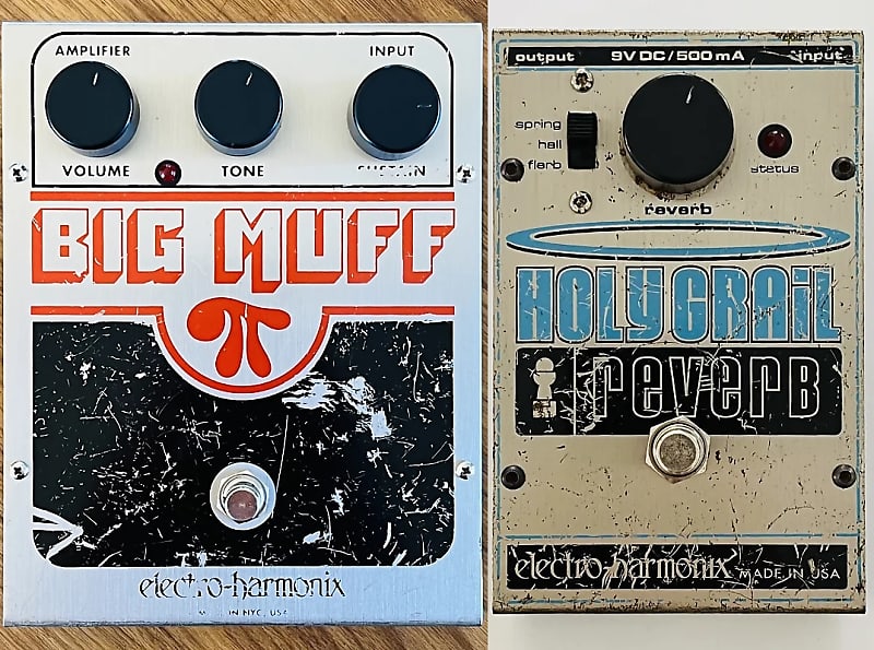 EHX Vintage Bundle - Big Muff Pi (Frantone Era) & Holy Grail | Reverb