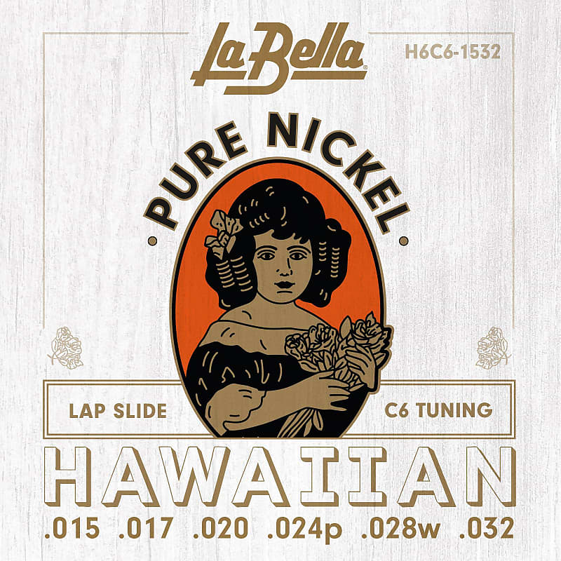 La Bella H6C6-1532 Pure Nickel Hawaiian Lap Steel Guitar | Reverb