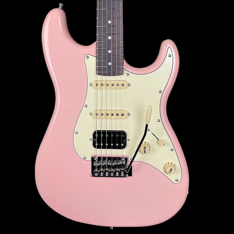 JET Guitars JS-400 HSS Rosewood Electric Guitar in Pink | Reverb