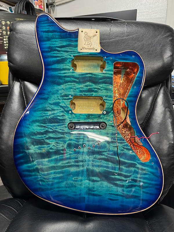 Warmoth Jazzmaster 2010's - Trans Blue Quilt | Reverb