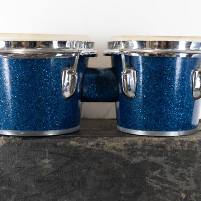 Vintage Made In Japan Blue Sparkle Bongos | Reverb