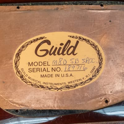 Guild M80 SB Special 1978 Double Cutaway Modified Vintage | Reverb