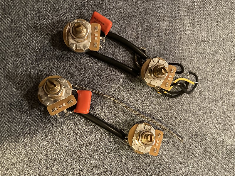 Gibson 500K caps short shafts - Orange Drop caps | Reverb