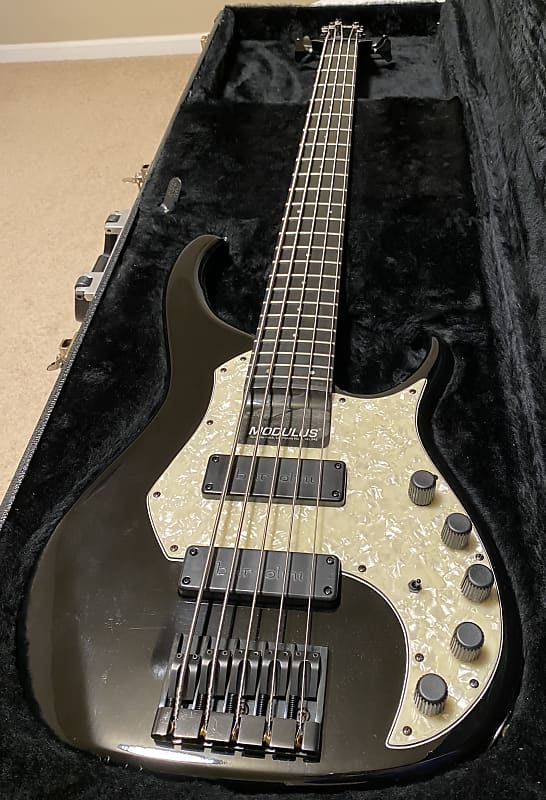 1994 Modulus Graphite M-92 5-String Custom Bass Guitar | Reverb