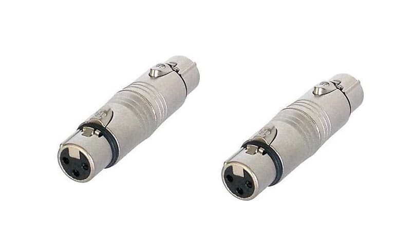(2) Two Genuine NEUTRIK NA3FF 3-Pin XLR Female to XLR Female | Reverb