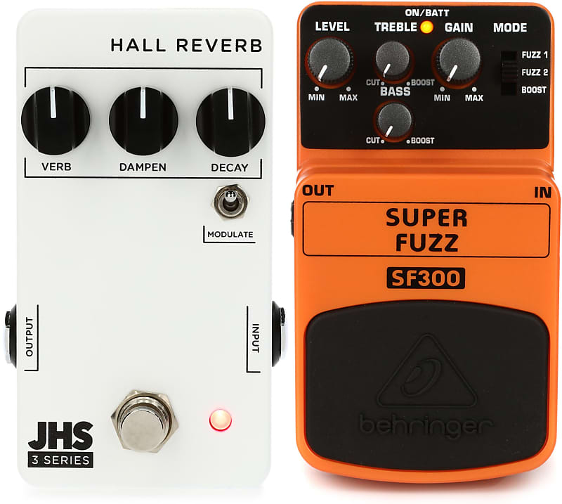 JHS 3 Series Hall Reverb Pedal Bundle with Behringer SF300 | Reverb