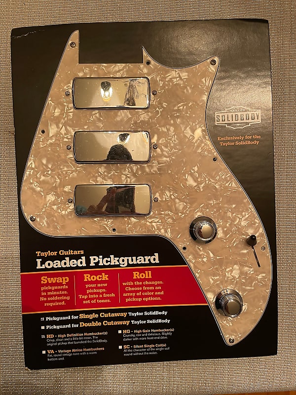 Taylor loaded pick-guard with High Definition Mini Humbuckers | Reverb