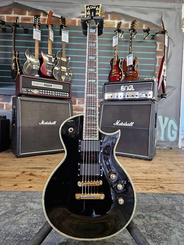 ESP LTD EC-1000 Deluxe 2008 Gloss Black Electric Guitar | Reverb
