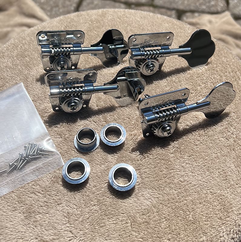 Schaller Bass Tuners - Chrome | Reverb