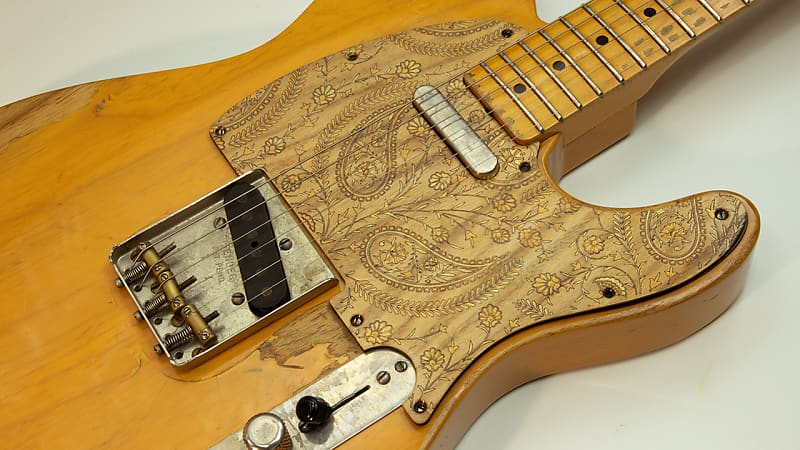 PickArt Telecaster Pickguard Paisley 8 Holes Bakelite-Wood | Reverb