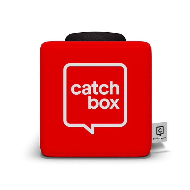 Catchbox Plus Cube with Microphone Foam Cap, Red | Reverb