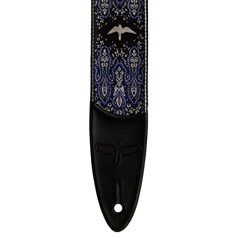 PRS 2" Guitar Strap, Custom Jacquard Birds Fleur - Violet | Reverb