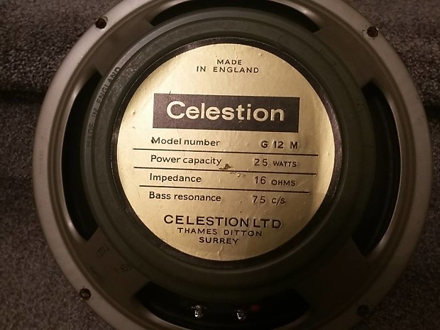 celestion speaker, 12 inch, 25 watt, 16 ohm 60's Green back | Reverb