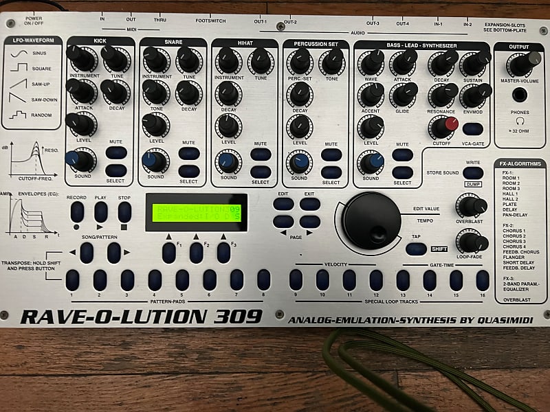 Quasimidi Rave-O-Lution 309 w/Expanded Outputs, Drums & Synth | Reverb