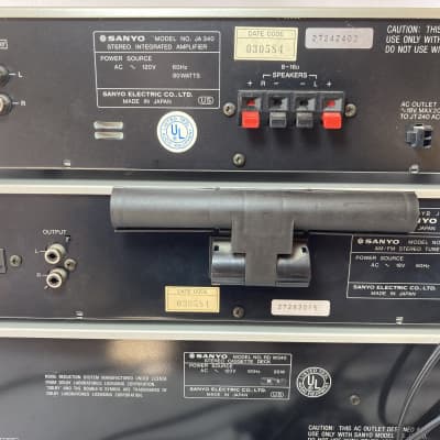 Sanyo JA340 Amp JT340 Tuner RD W340 Cassette Deck Silver | Reverb