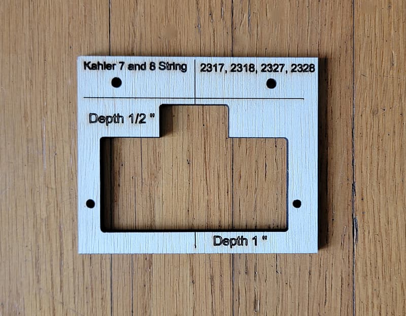 Kahler Guitar Bridge Routing Template for 7 & 8 string (2317, | Reverb