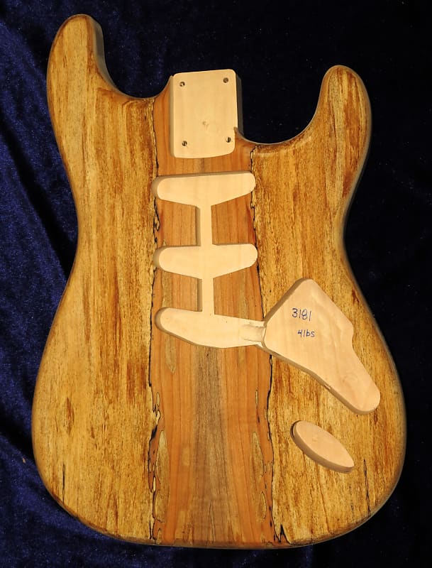 Spalted Maple Top / Basswood Strat body Standard Hardtail | Reverb UK