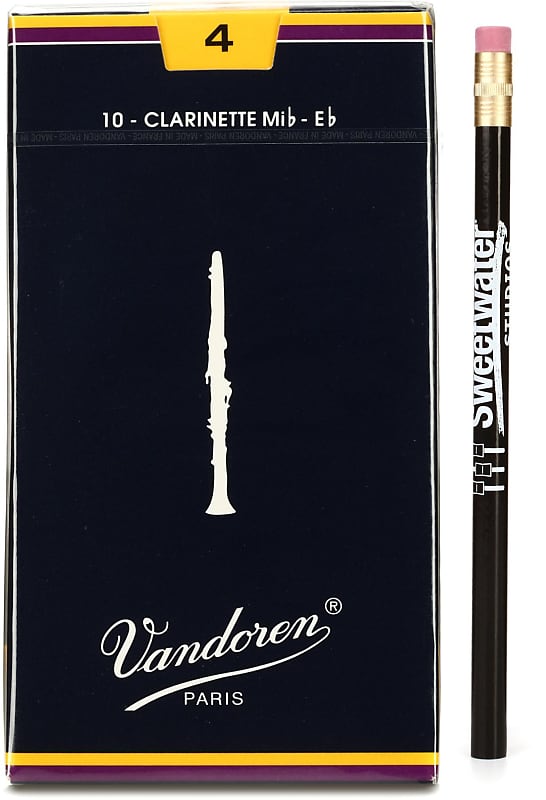 Vandoren CR114 Traditional Eb Clarinet Reed - 4.0 (10-pack) | Reverb