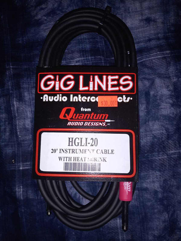 Quantum Audio Designs Gig Lines HGLI 20' Instrument Cable | Reverb