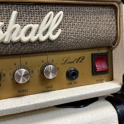 1986 Marshall Lead 12 Model 3005 Mini Micro Stack Amp White | Reverb
