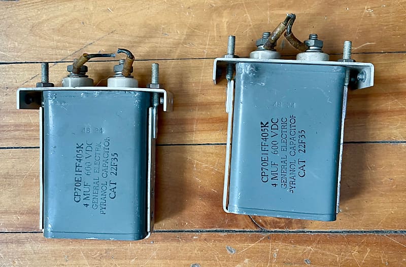 (2) General Electric Custom 4 Mfd / 600 VDC Pyranol | Reverb Australia