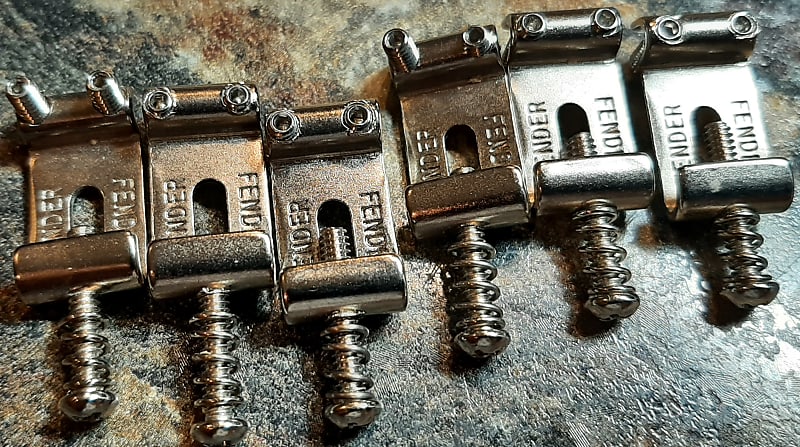 Fender Stratocaster saddles from USA 62 reissue tremolo | Reverb UK