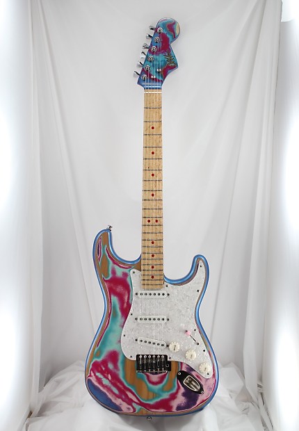 JW Van custom Strat style Psychedelic Birdseye Maple Neck | Reverb