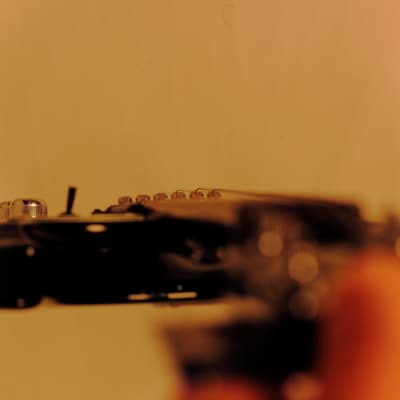 Rare Mosrite MINI 1990 All Black Model with an original gig | Reverb