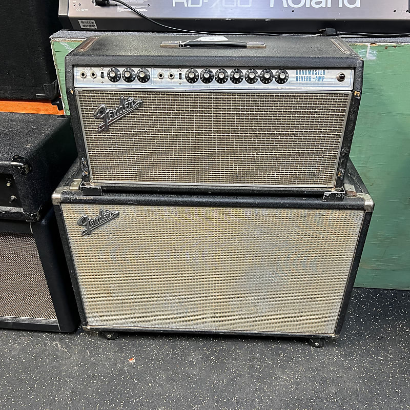 Vintage 1968 Fender Silver Face Bandmaster Reverb Guitar Amp | Reverb