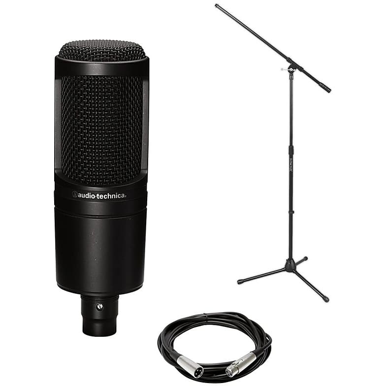 Audio-Technica AT2020 Studio Condenser Microphone, Black, | Reverb
