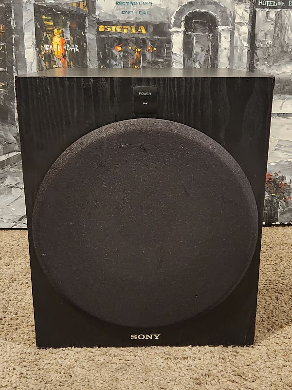 Sony Sony SA-W2500 Powered subwoofer 90s - Black wood | Reverb