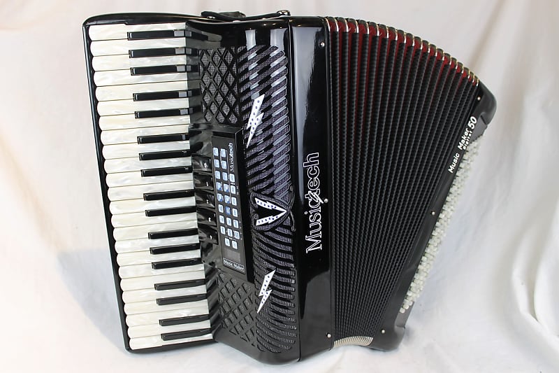 5262 - Black Musictech Music Maker 50 Digital Reedless Piano | Reverb