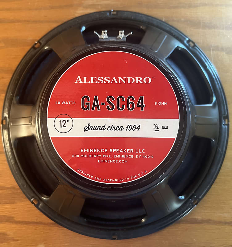 Eminence George Alessandro GA-SC64, 40 Watts 12 inch, 8 ohm | Reverb