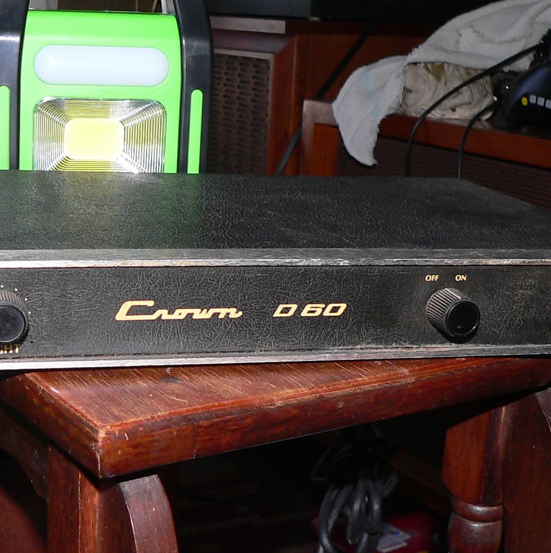 Crown D60 mid-70's - Matte black paint | Reverb