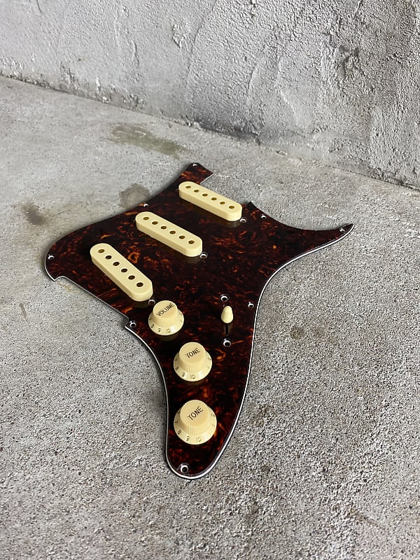 Silver Sky pickguard Brown tortoise & Silversky pickup covers | Reverb