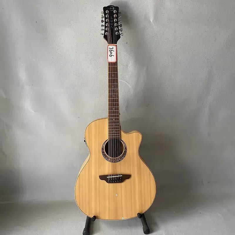 Luna 12 String Electric Acoustic Guitar, Spruce and Maple | Reverb