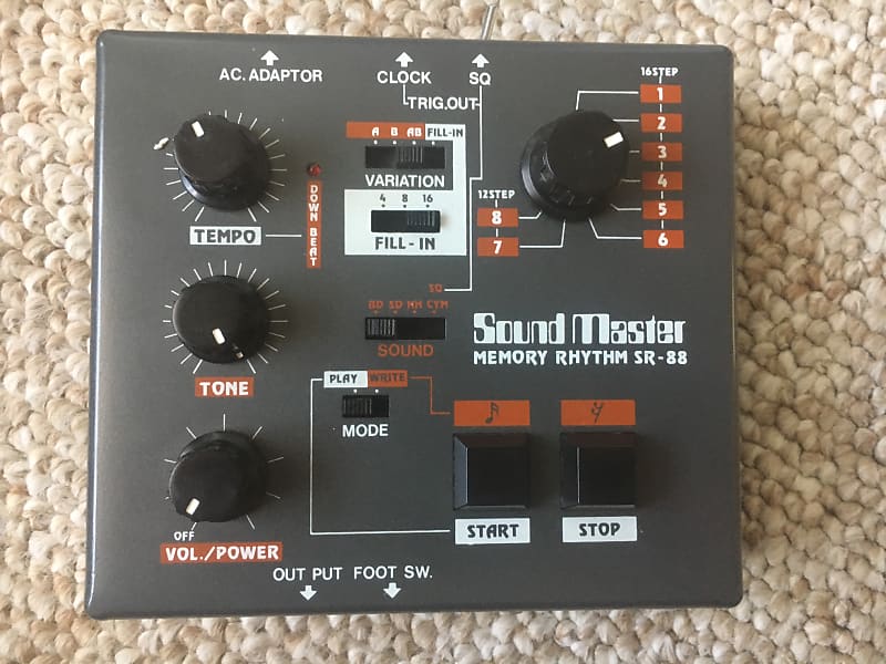 Vintage 1981 SoundMaster Memory Rhythm SR-88 Analog Drum | Reverb