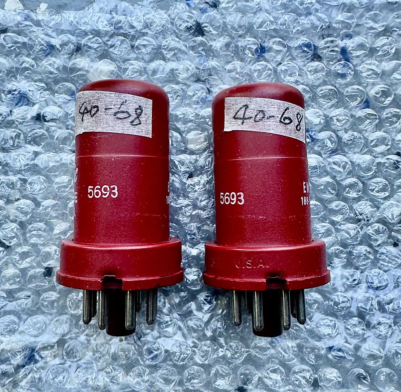 G.E 5693 Special Red Tubes (Matched Pair) | Reverb