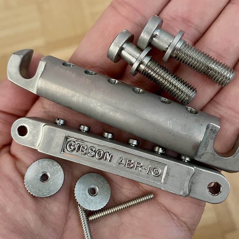 59 Parts aged Gibson ABR-1 bridge and tailpiece set, relic | Reverb