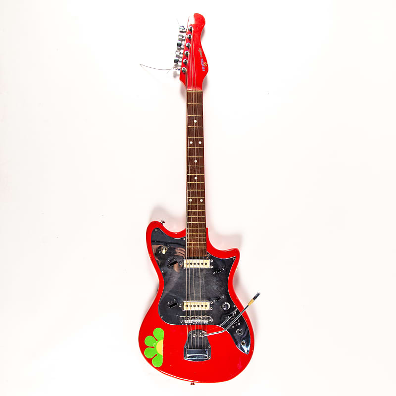Guitar Castle Red Offset Electric Guitar Owned by Sonic Youth | Reverb