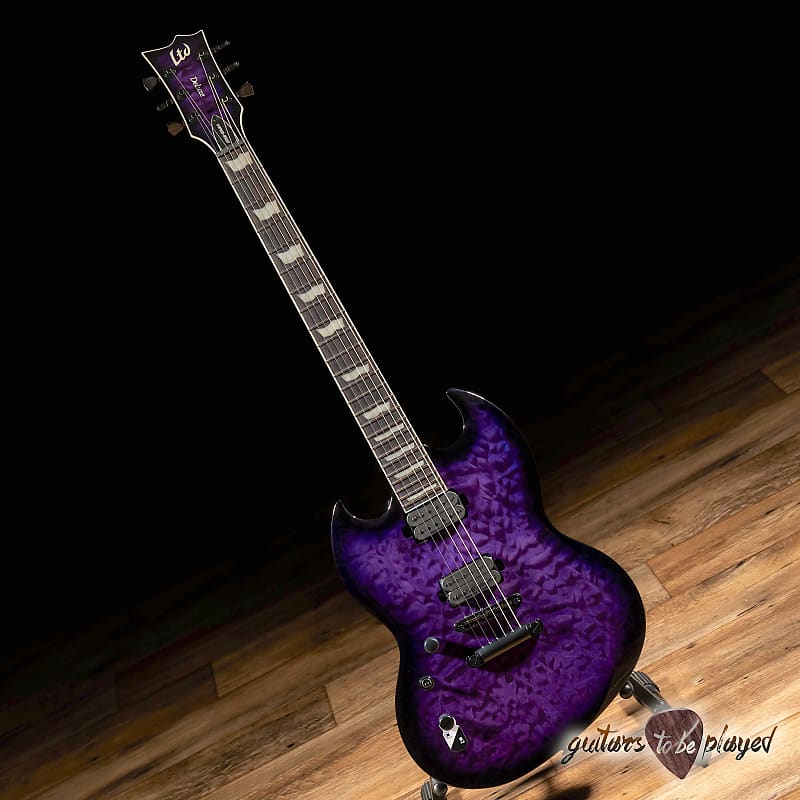ESP LTD Viper-1000 QM LH Left-Handed Guitar – See Thru Purple | Reverb