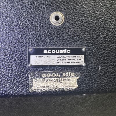 Acoustic 371 Bass Amplifier 1971 - a very user friendly 370 | Reverb